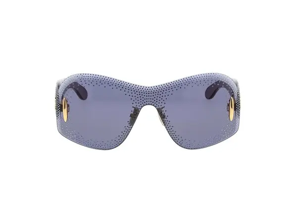 Loewe Embellished Shield Frame Sunglasses - Blue