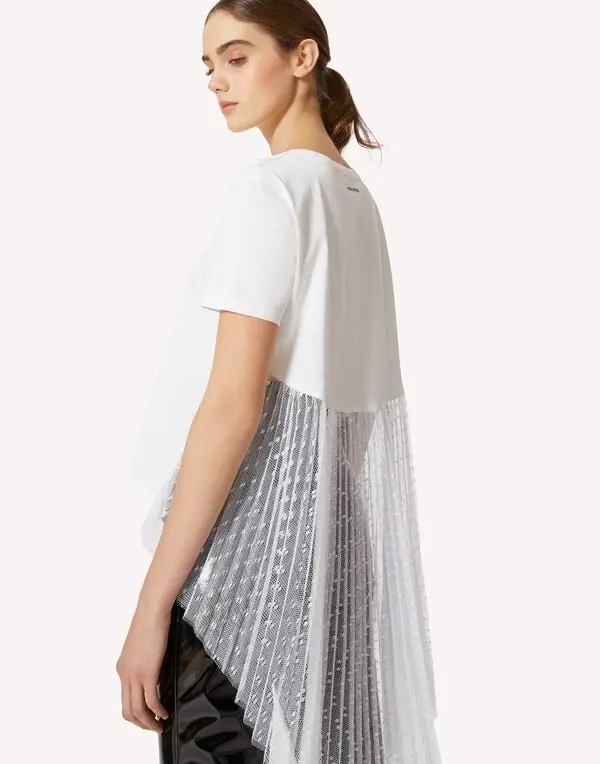 Red Valentino Tulle Logo T-shirt