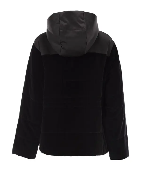 Fabiana Filippi Hooded Padded Velvet Jacket