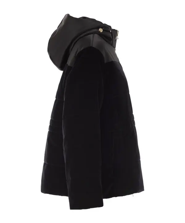 Fabiana Filippi Hooded Padded Velvet Jacket