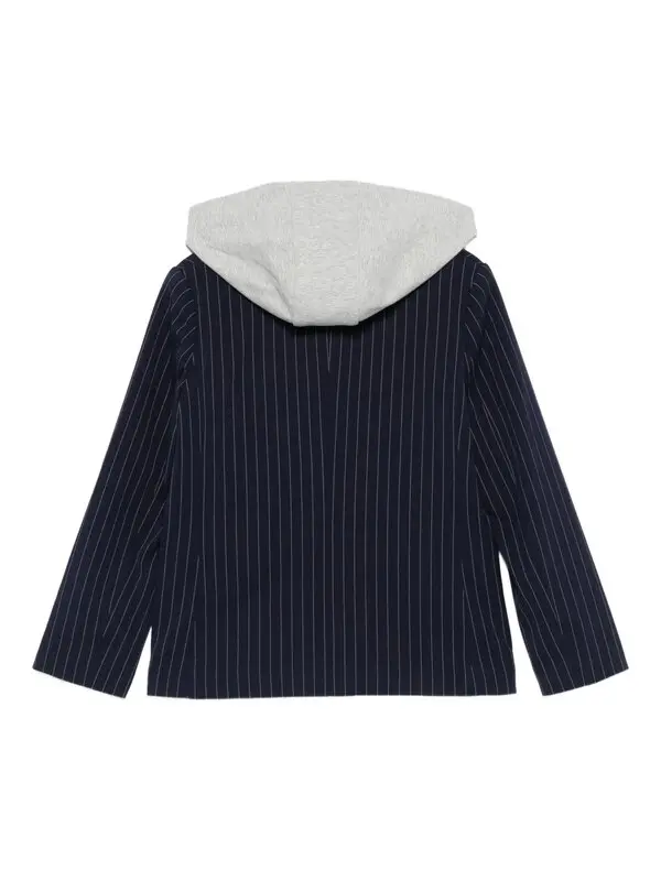 TWINSET Pinstripe-pattern Hooded Blazer