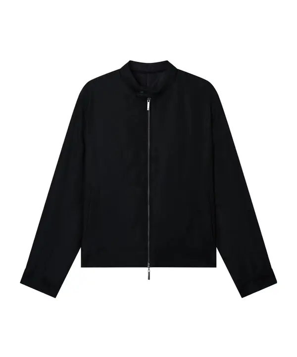 Emporio Armani Long Sleeve Cotton Zip Up Jacket