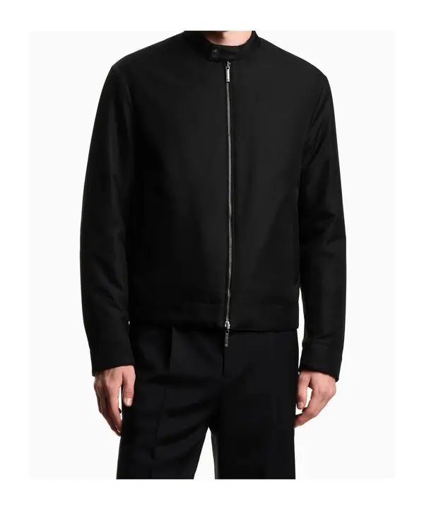 Emporio Armani Long Sleeve Cotton Zip Up Jacket