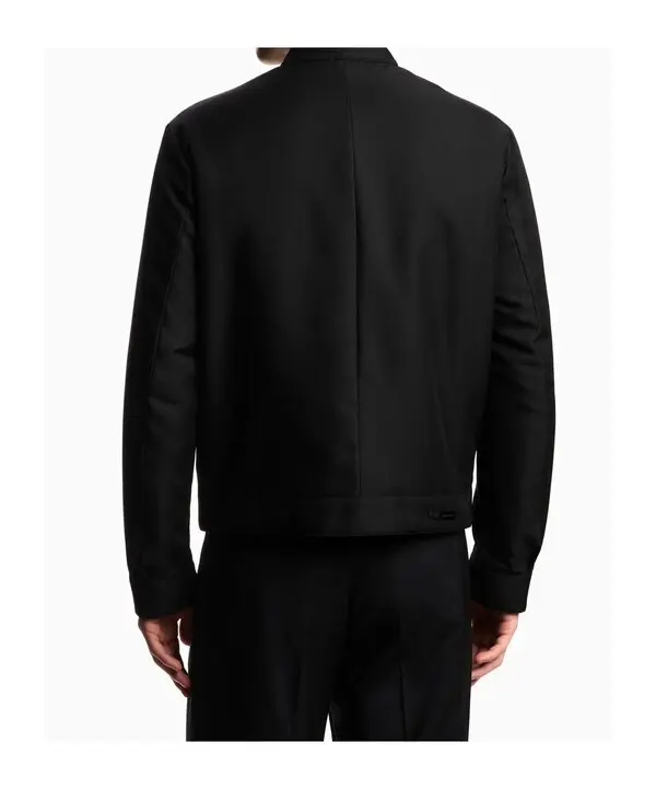 Emporio Armani Long Sleeve Cotton Zip Up Jacket