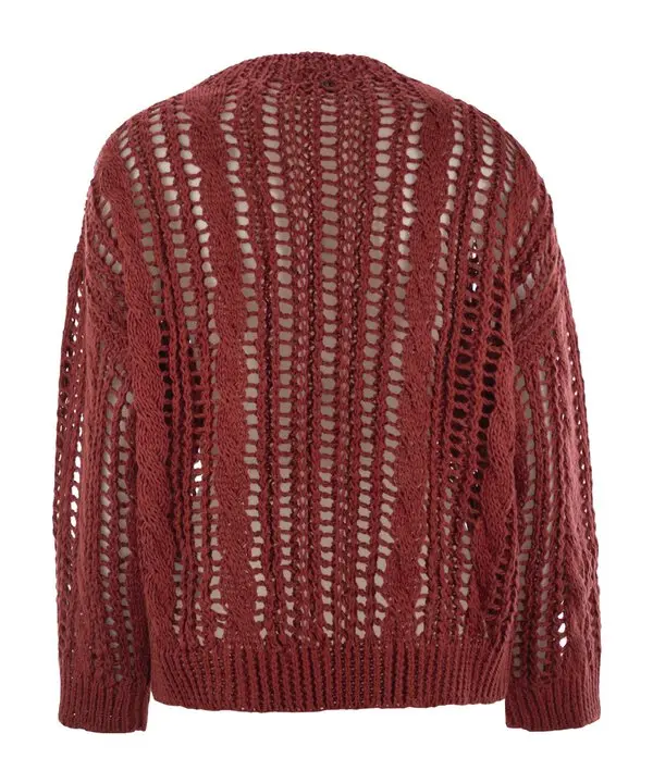 Brunello Cucinelli Crewneck Open Knit Jumper