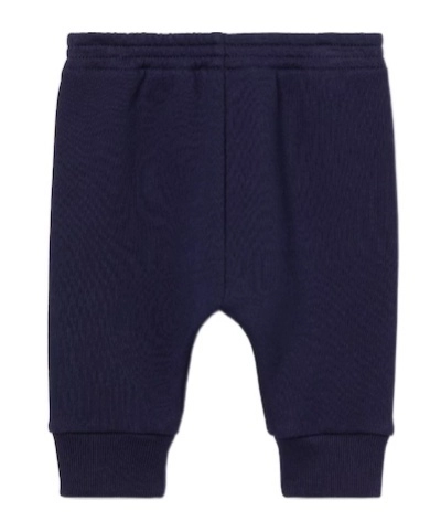 Gucci Baby Cotton Pants With Web Detail - Dark Blue