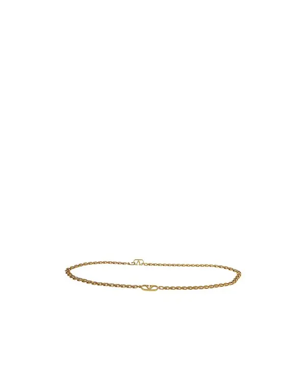 Valentino Garavani Vlogo Signature Chain Belt - Nude