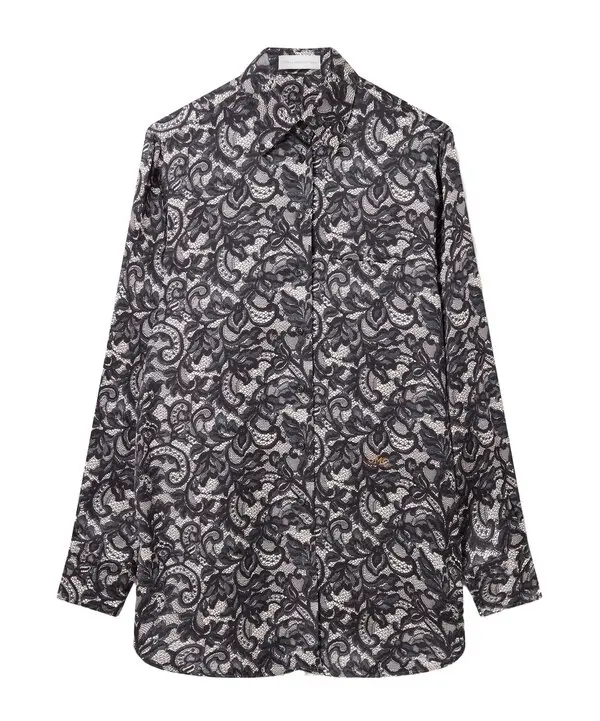 Stella McCartney Lace-printed Shirt - Black