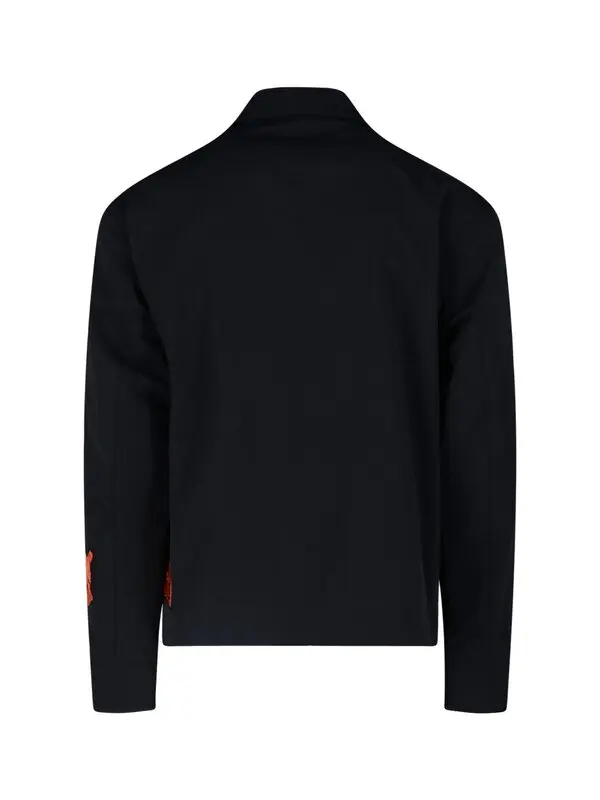 Off-White Zip-up Long-sleeve Jacket With Logo Detail
