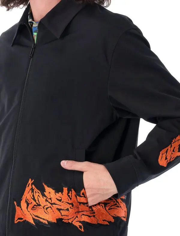 Off-White Zip-up Long-sleeve Jacket With Logo Detail