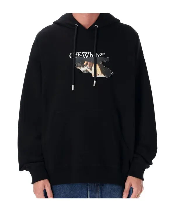 Off-White Paint Arrow Skate Drawstring Hoodie - Black