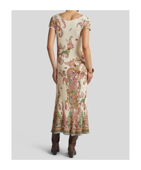 Etro Floral Motif Ribbed Dress