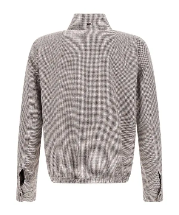 Herno Houndstooth-pattern Zip-up Jacket