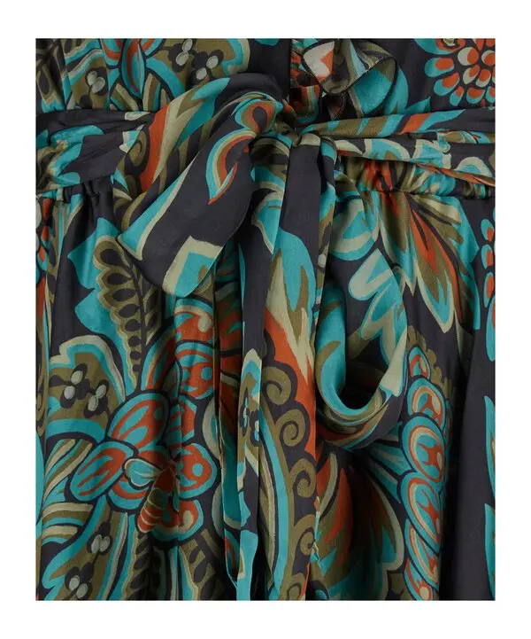 Etro Paisley Printed Pleated Maxi Dress