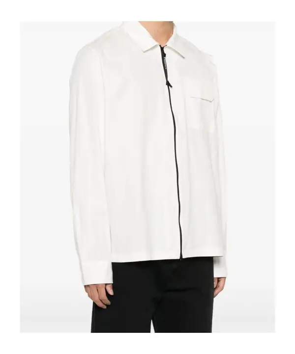 C.P. COMPANY Logo Plaque Gabardine Overshirt