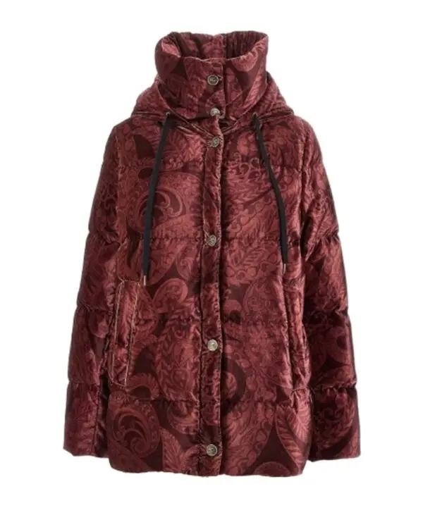 Etro Paisley-print Velvet Down Jacket