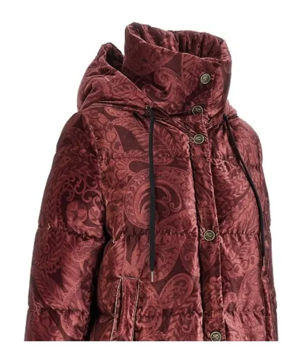 Etro Paisley-print Velvet Down Jacket