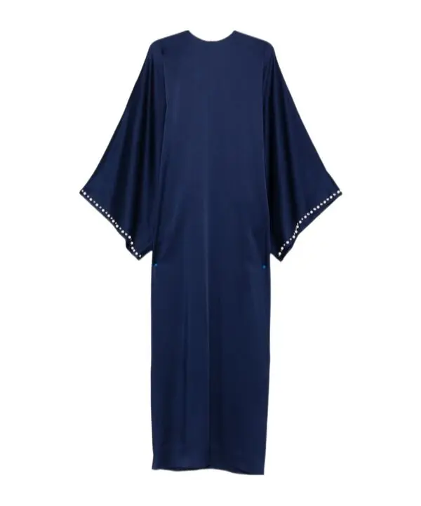 Stella McCartney Pearl-embellished Satin Maxi Dress - Blue