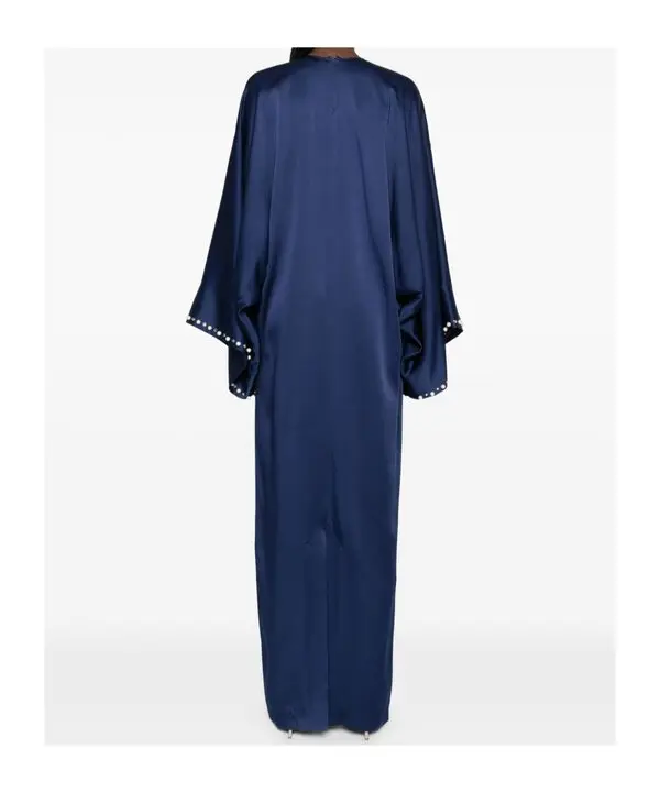 Stella McCartney Pearl Embellished Satin Maxi Dress