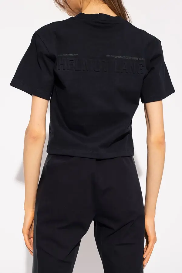 Helmut Lang Logo Embossed Crewneck T-shirt