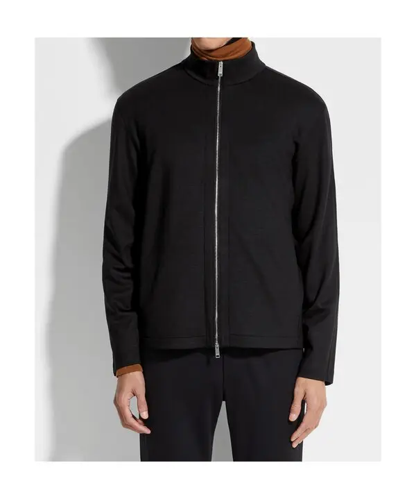 Zegna Long Sleeved Zipped Sweatshirt