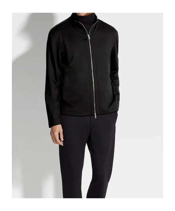 Zegna Long Sleeved Zipped Sweatshirt