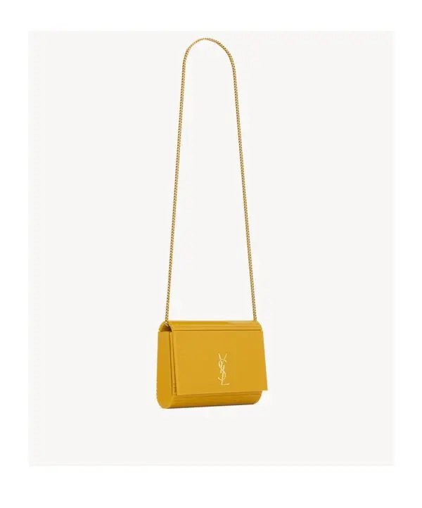 Saint Laurent Vicky Minaudière Shoulder Bag - Yellow
