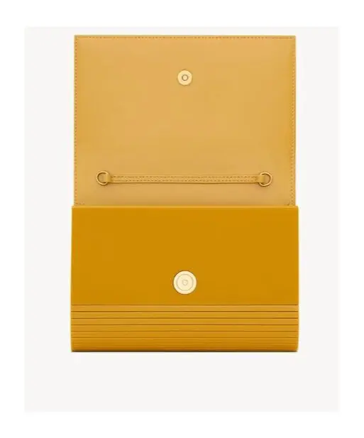 Saint Laurent Vicky Minaudière Shoulder Bag - Yellow