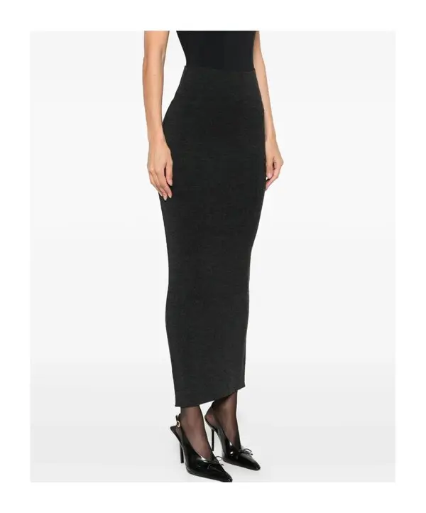 Alberta Ferretti Back-slit Midi Skirt