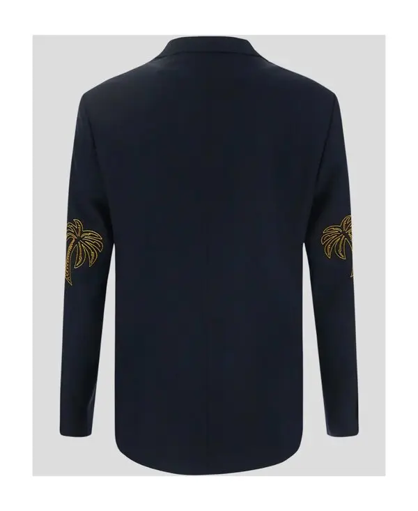 Palm Angels Embroidered Double-breasted Blazer