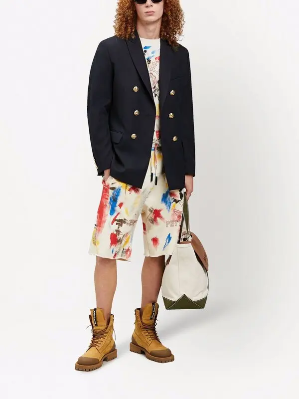 Palm Angels Embroidered Double-breasted Blazer