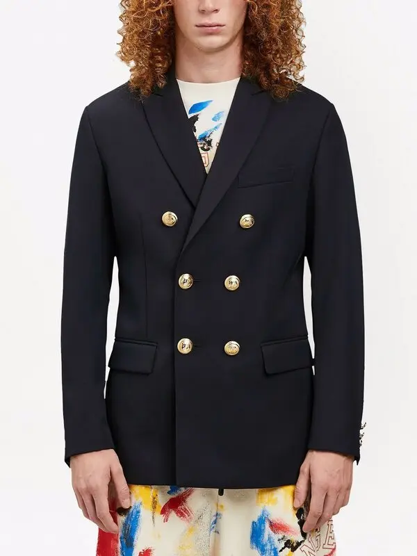 Palm Angels Embroidered Double-breasted Blazer
