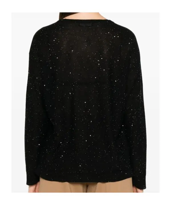 Fabiana Filippi Sequin Embellished V-neck Jumper
