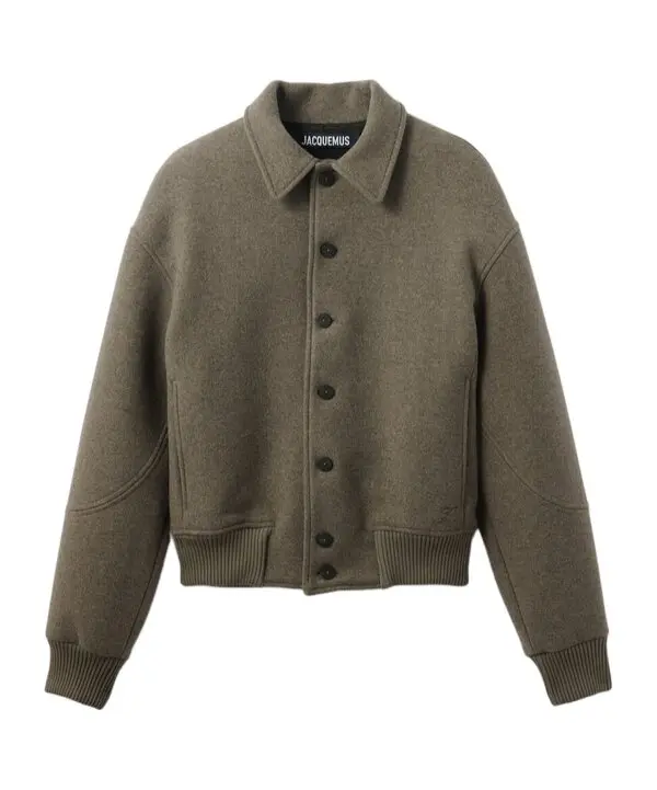 Jacquemus The Feltro Logo Embroidered Bomber Jacket