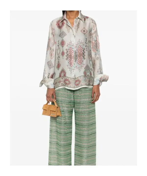 Ermanno Scervino Geometric Print Long Sleeve Shirt