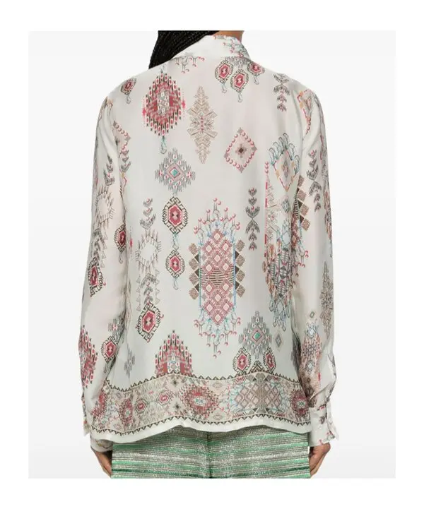 Ermanno Scervino Geometric Print Long Sleeve Shirt