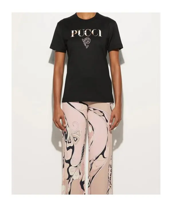 Emilio Pucci Logo Short Sleeve Top