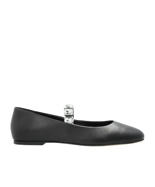 Casadei Embellished Ballet Flat Shoes - Black