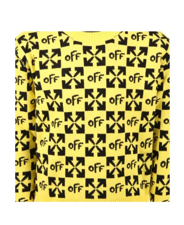 Off-White Monogram-intarsia Cotton Jumper