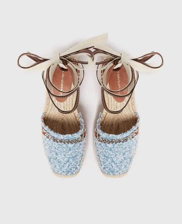 Stella McCartney Espadrille Wedge Sandals With Chain Detail