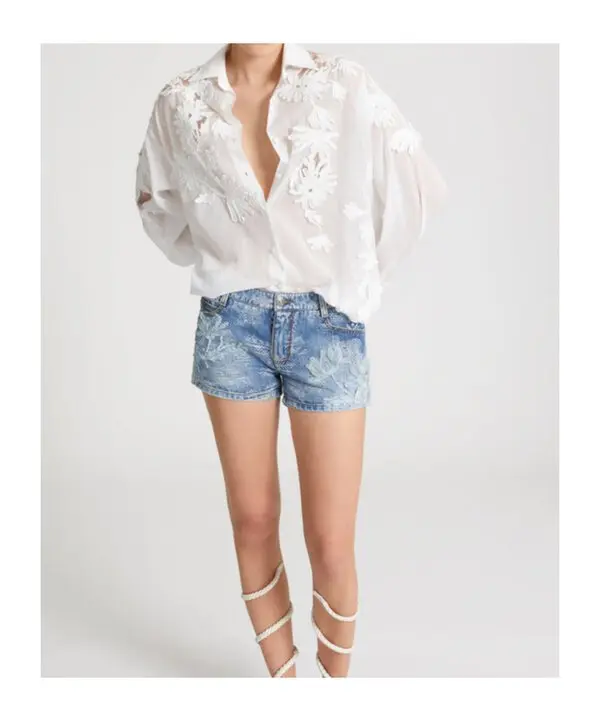 Ermanno Scervino Floral-appliqué Shirt