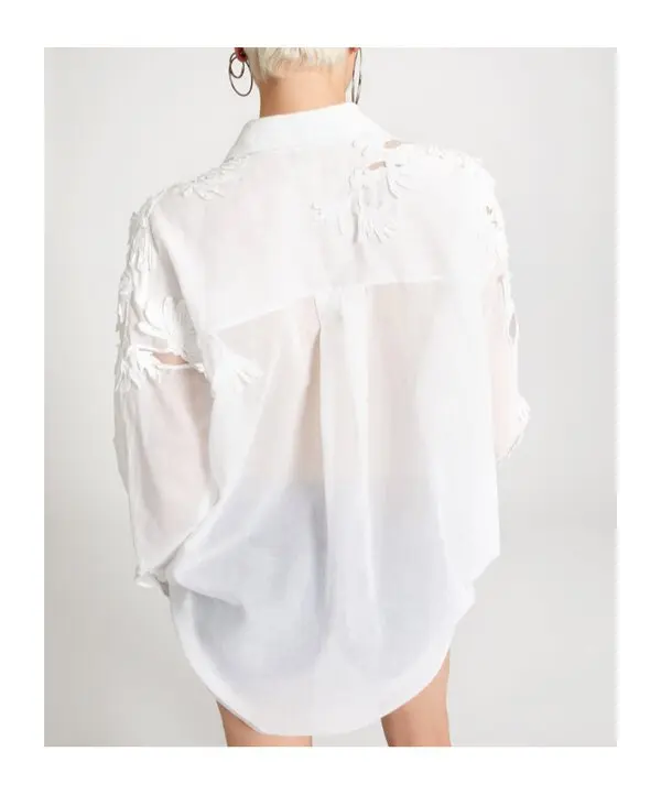 Ermanno Scervino Floral-appliqué Shirt