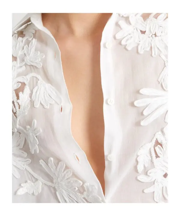 Ermanno Scervino Floral-appliqué Shirt