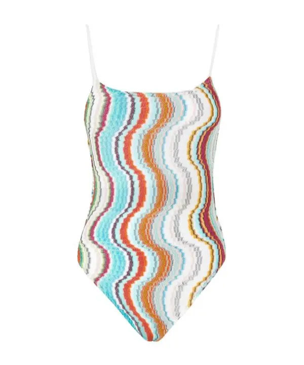 Missoni One-piece Wave Pattern Swimsuit