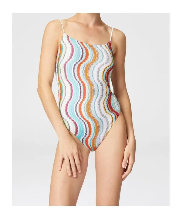 Missoni One-piece Wave Pattern Swimsuit