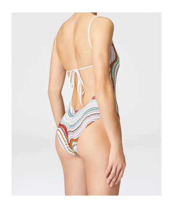 Missoni One-piece Wave Pattern Swimsuit