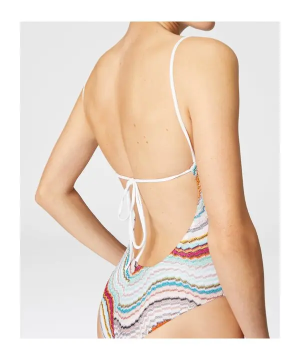 Missoni One-piece Wave Pattern Swimsuit