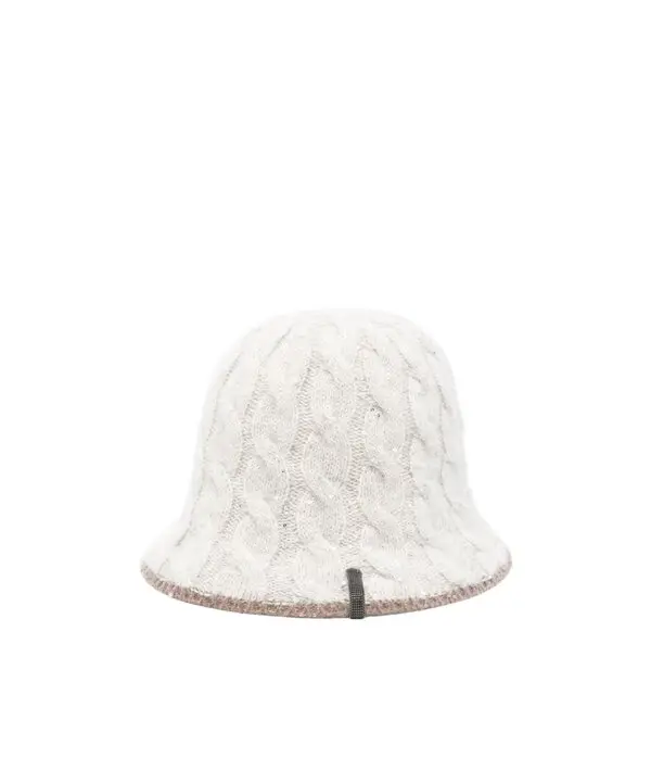 Brunello Cucinelli Cable-knit Sequined Bucket Hat
