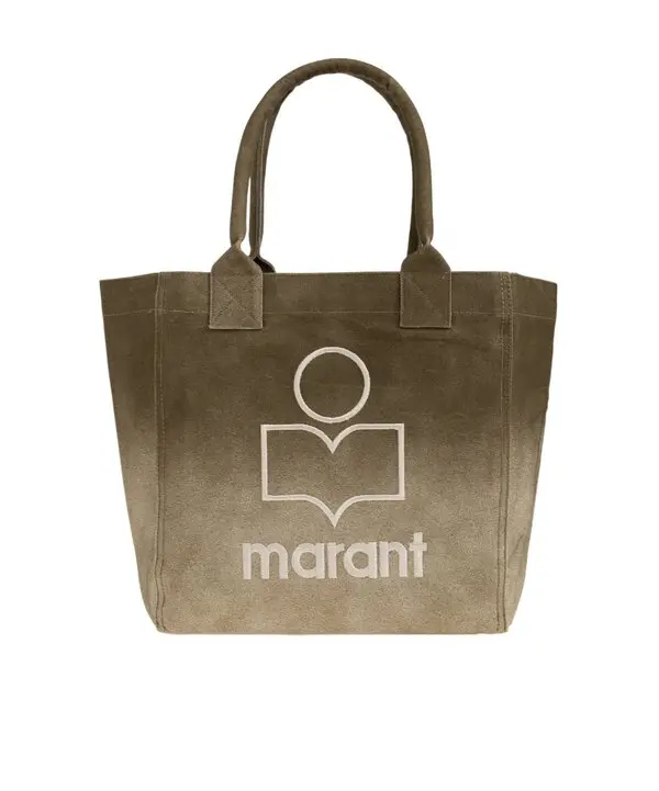 Isabel Marant Étoile Yenky Small Logo Tote Bag - Khaki