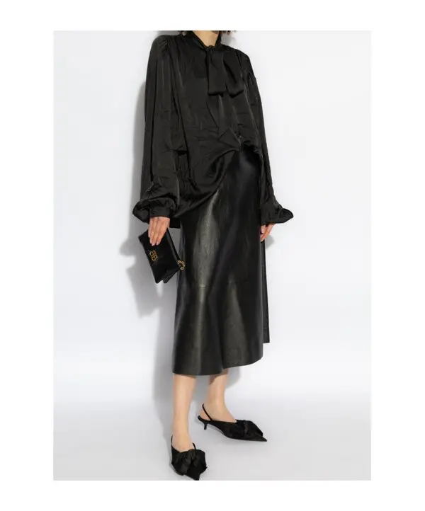 Balenciaga A-line Draped Skirt